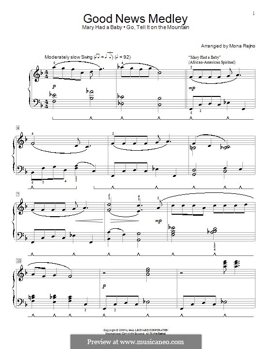 Good News Medley by folklore - sheet music on MusicaNeo