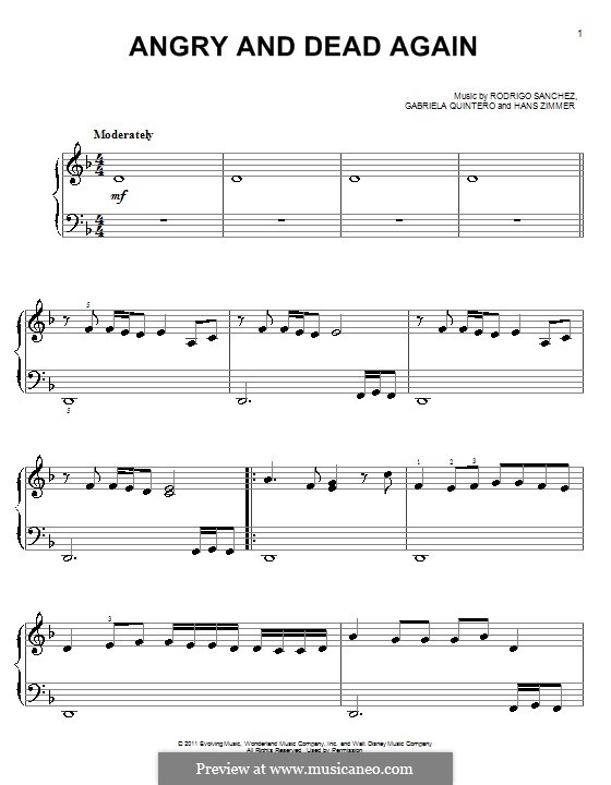 Angry and Dead Again by G. Quintero, R. Sánchez - sheet music on MusicaNeo