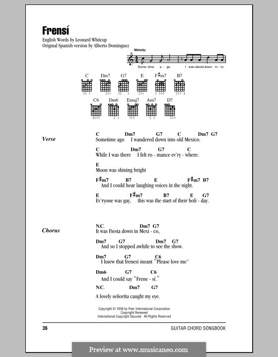 Frenesi by A. Dominguez - sheet music on MusicaNeo