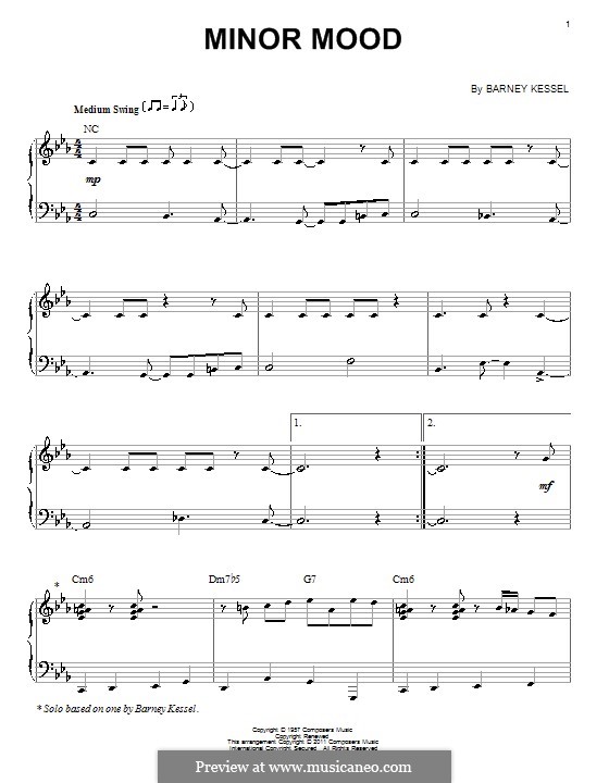 Minor Mood by C. Brown - sheet music on MusicaNeo