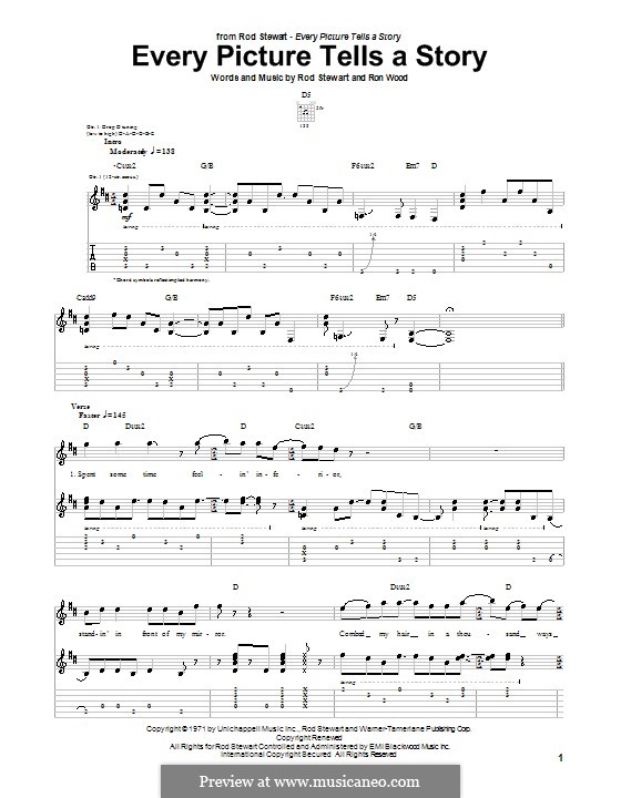 Every Picture Tells a Story by R. Wood - sheet music on MusicaNeo
