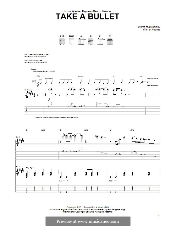 Take a Bullet by W. Haynes - sheet music on MusicaNeo