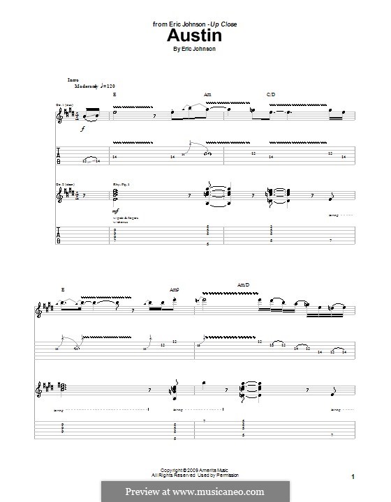 Austin by E. Johnson - sheet music on MusicaNeo
