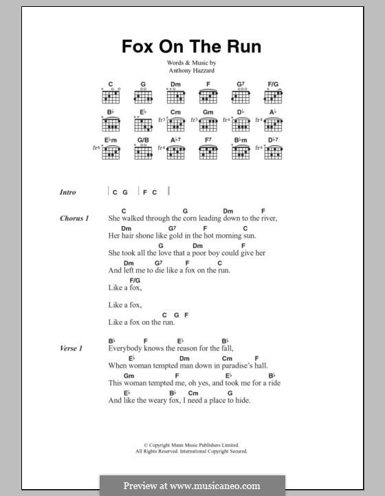 Fox on the Run by T. Hazzard - sheet music on MusicaNeo