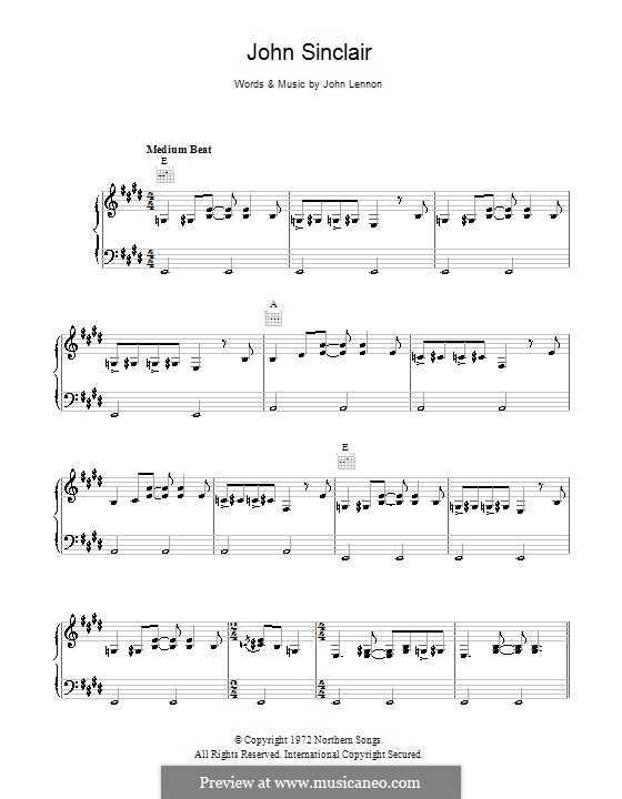 John Sinclair by J. Lennon - sheet music on MusicaNeo