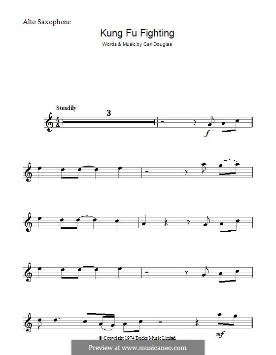 Kung Fu Fighting by C. Douglas - sheet music on MusicaNeo