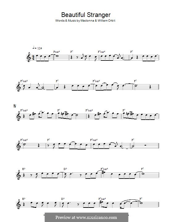 Beautiful Stranger by Madonna, W. Orbit - sheet music on MusicaNeo
