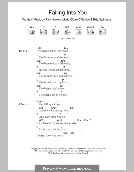 Falling Into You (Celine Dion) by B. Steinberg, M. D'Ubaldo, R. Nowels ...