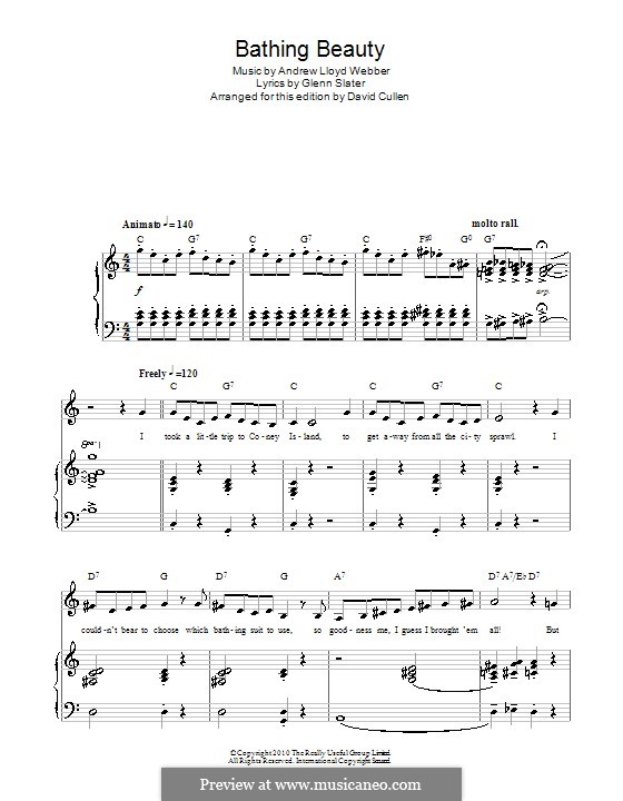 Bathing Beauty by A.L. Webber - sheet music on MusicaNeo