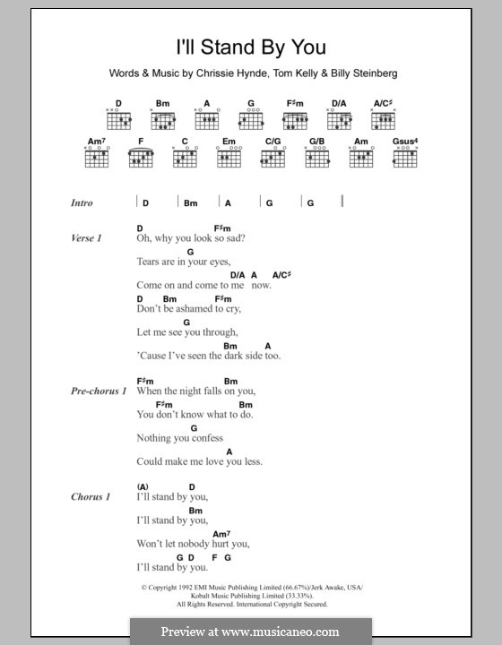 I'll Stand By You (The Pretenders) by B. Steinberg, C. Hynde, T. Kelly ...