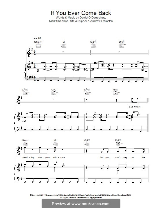 If You Ever Come Back (The Script) by A. Frampton, D. O'Donoghue, M. Sheehan, S.A. Kipner on ...