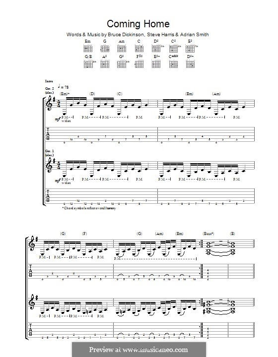 Coming Home Guitar Chords