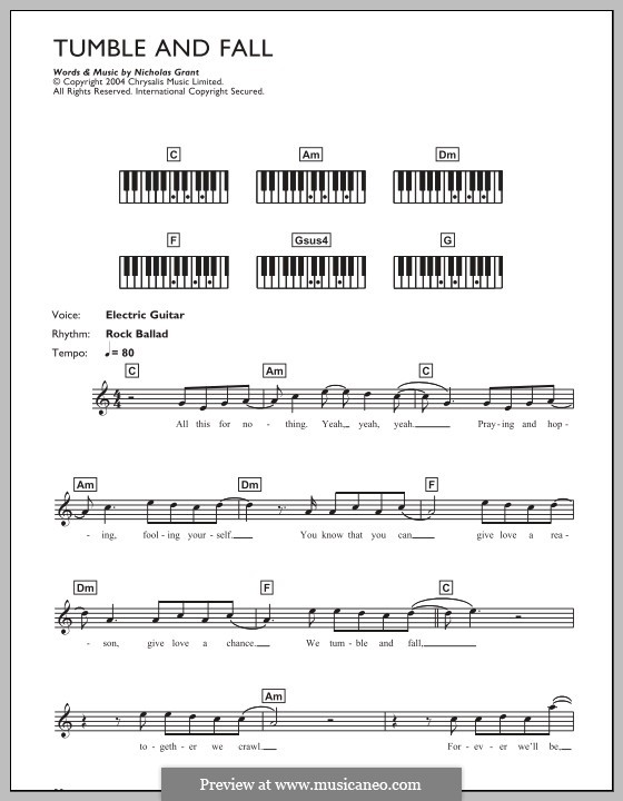 Tumble and Fall (Feeder) by G. Nicholas - sheet music on MusicaNeo