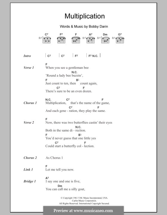 Multiplication by B. Darin - sheet music on MusicaNeo