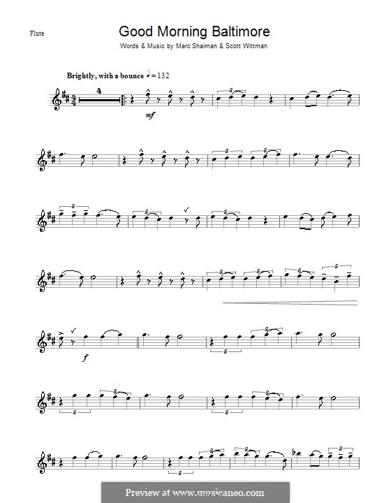 Good Morning Baltimore (from Hairspray) by M. Shaiman on MusicaNeo