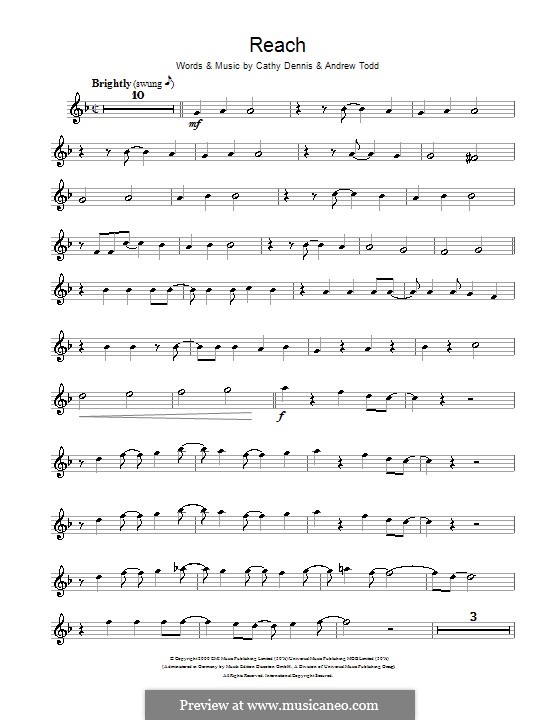 Reach (S Club 7) by A. Todd, C. Dennis - sheet music on MusicaNeo