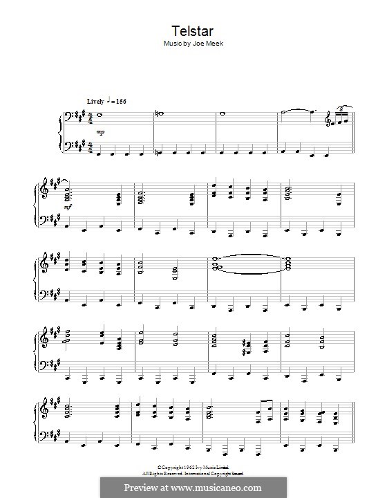 Telstar (The Tornados) by J. Meek - sheet music on MusicaNeo