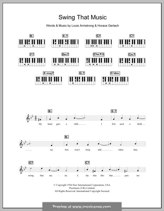 Swing That Music by H. Gerlach, L. Armstrong - sheet music on MusicaNeo