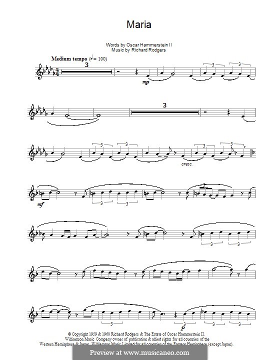Maria (from The Sound of Music) by R. Rodgers - sheet music on MusicaNeo