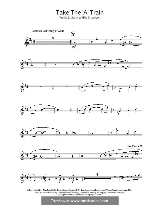 Take the 'A' Train (Duke Ellington) by B. Strayhorn on MusicaNeo