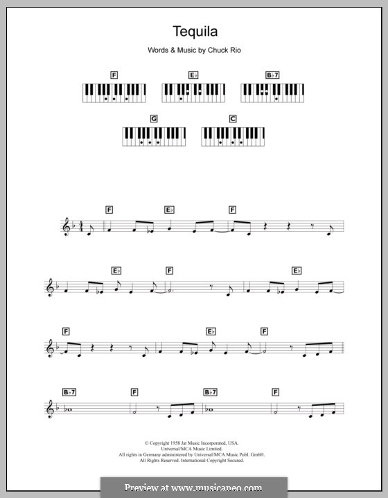 Tequila (The Champs) by C. Rio - sheet music on MusicaNeo
