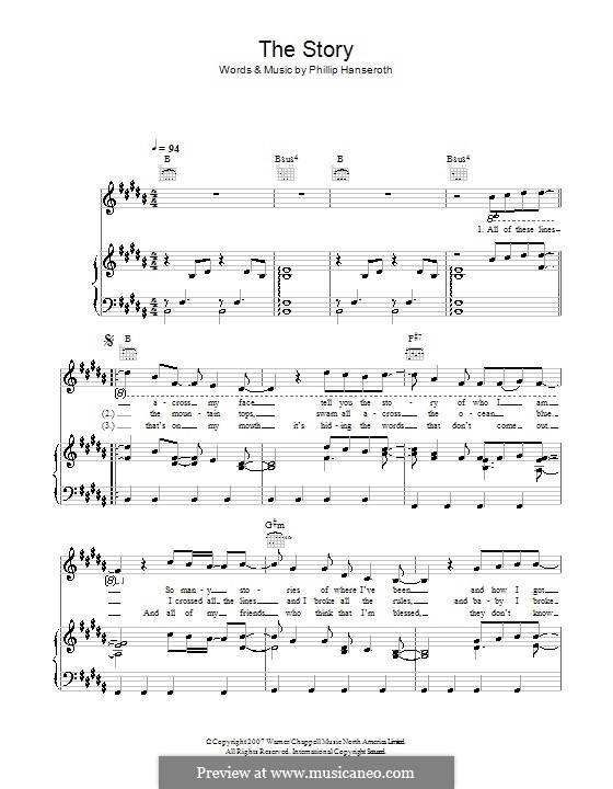 The Story by P. Hanseroth - sheet music on MusicaNeo