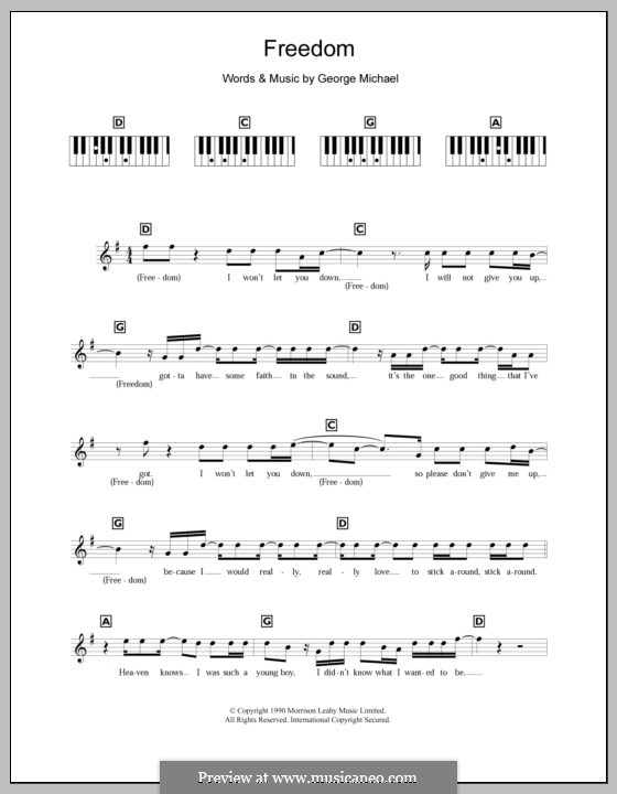Freedom '90 by G. Michael - sheet music on MusicaNeo