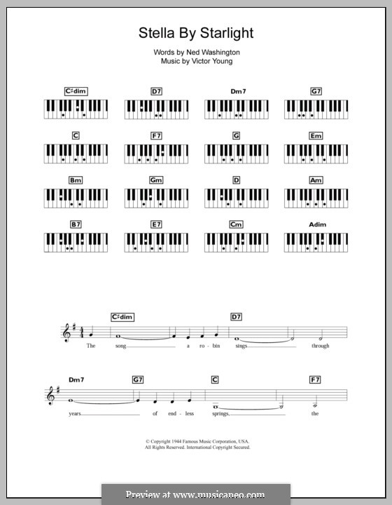 Stella By Starlight by V. Young - sheet music on MusicaNeo