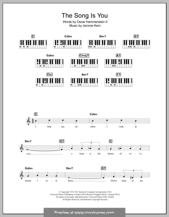 The Song is You by J. Kern - sheet music on MusicaNeo