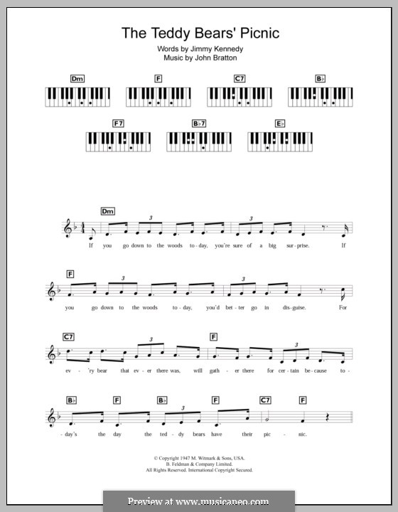 The Teddy Bears' Picnic by J.W. Bratton - sheet music on MusicaNeo
