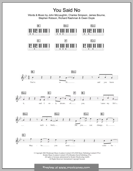 You Said No (Busted) by C. Simpson, J. Bourne, J. McLaughlin, O. Doyle ...