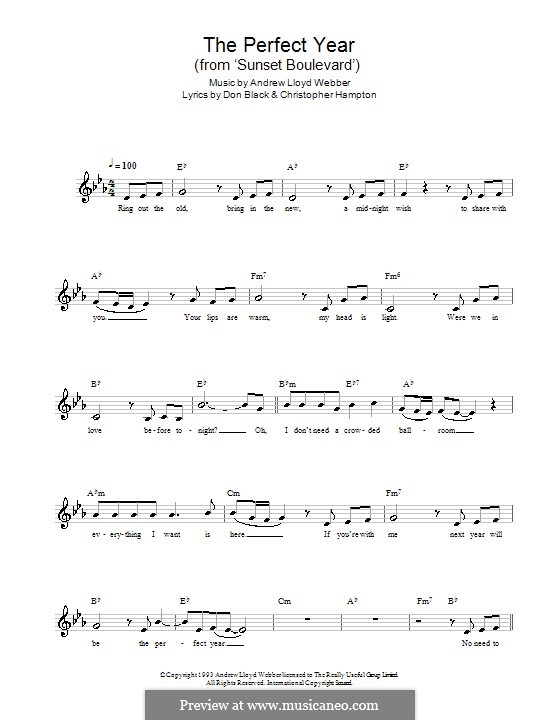 The Perfect Year (Sunset Boulevard) by A.L. Webber on MusicaNeo