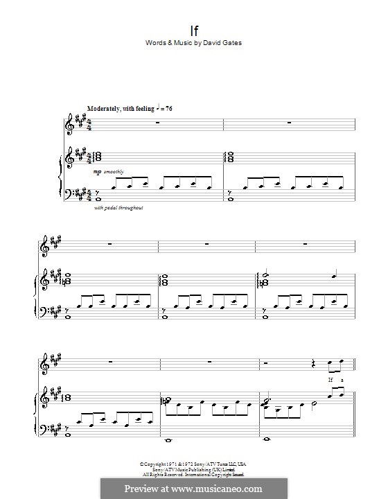 If (Bread) by D. Gates - sheet music on MusicaNeo