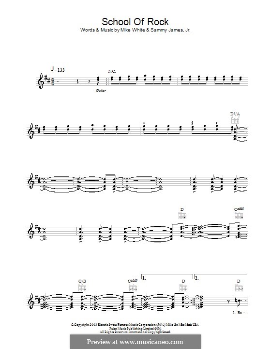 School of Rock (from School of Rock: The Musical) by M. White, S. James ...