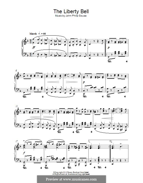 The Liberty Bell by J.P. Sousa - sheet music on MusicaNeo