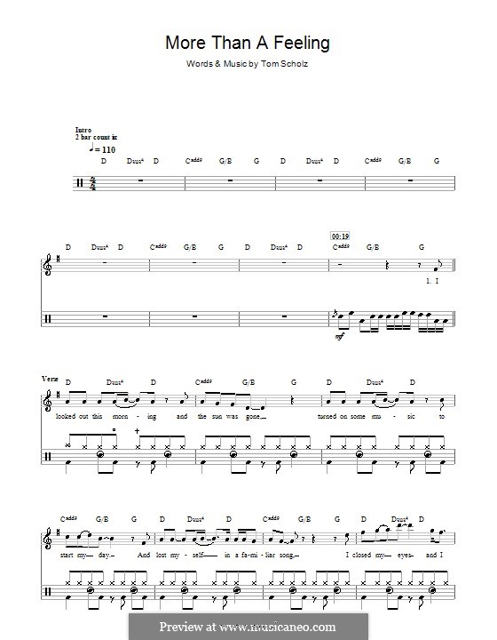 More Than a Feeling (Boston) by T. Scholz - sheet music on MusicaNeo