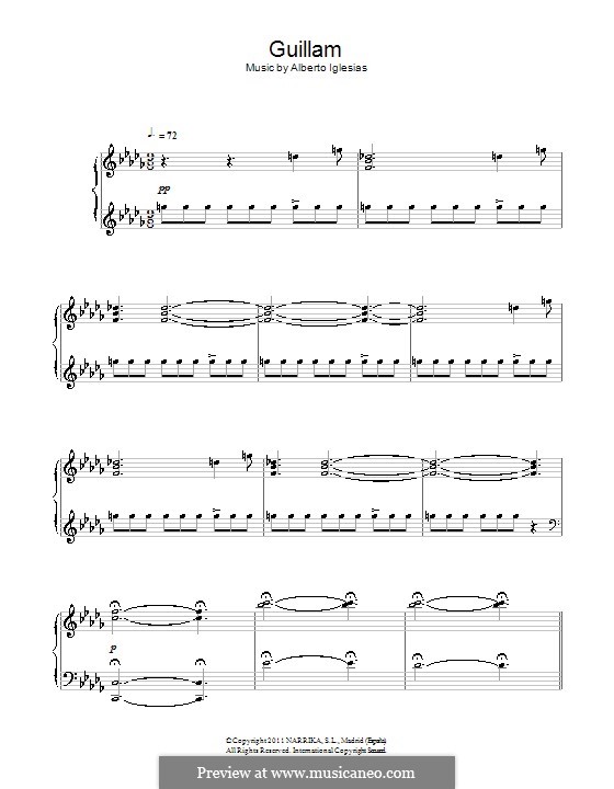 Guillam by A. Iglesias - sheet music on MusicaNeo