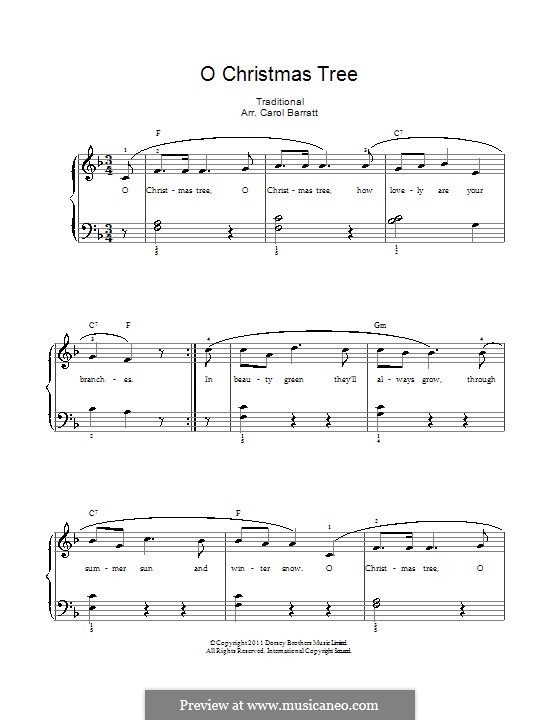 Vocal-instrumental version (printable scores) (O Christmas Tree (O ...