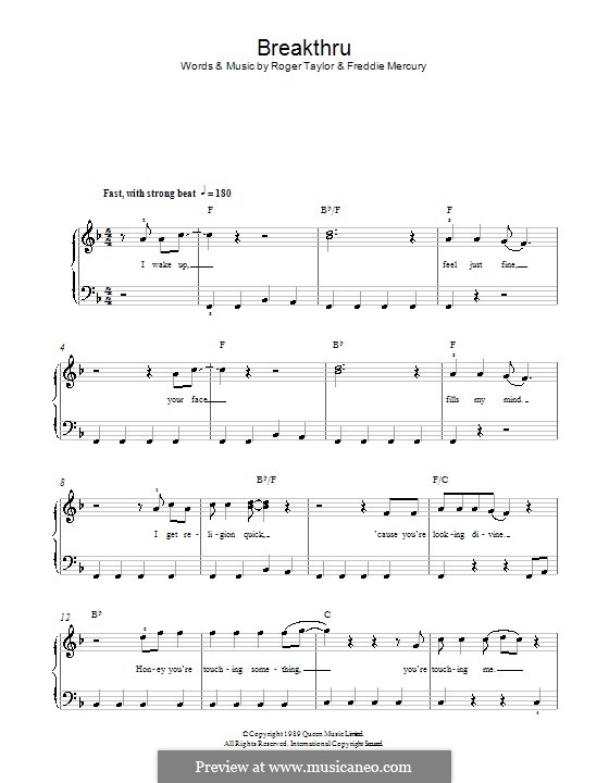 Breakthru (Queen) by B. May, Freddie Mercury, J. Deacon, R. Taylor on ...