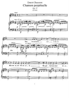 Chanson perpétuelle, Op.37 by E. Chausson - sheet music on MusicaNeo