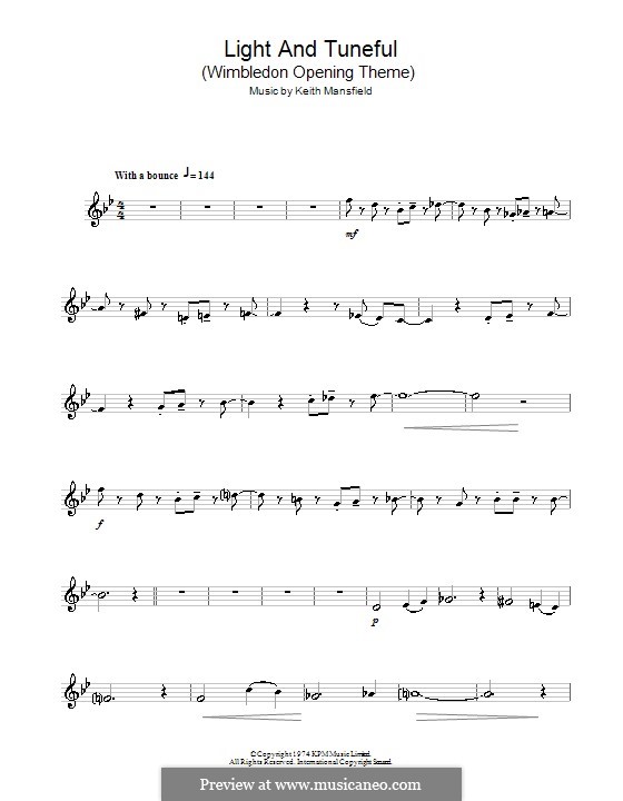 Light and Tuneful (Wimbledon Opening Theme) by K. Mansfield on MusicaNeo