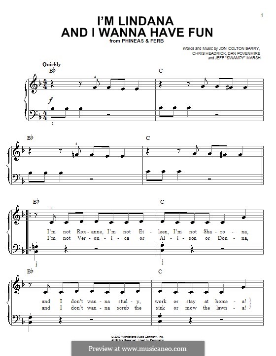 I'm Lindana and I Wanna Have Fun by J.'. Marsh, D. Povenmire, J.C ...
