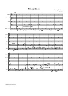 Strange Intent by W. Brookhouse - sheet music on MusicaNeo