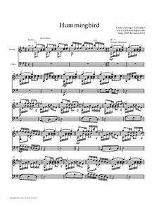 Hummingbird by Carlos Enrique - sheet music on MusicaNeo