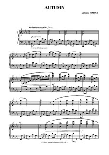 Autumn (Nocturne) by A. Simone - sheet music on MusicaNeo