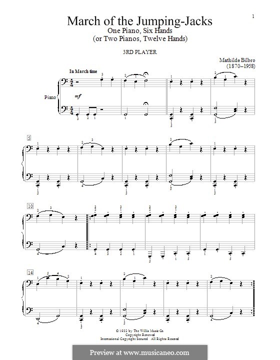 March of the Jumping-Jacks by M. Bilbro - sheet music on MusicaNeo
