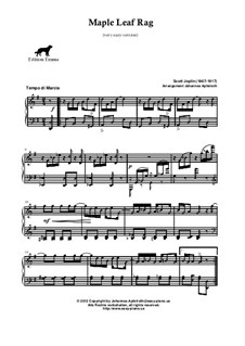 Maple Leaf Rag by S. Joplin - sheet music on MusicaNeo
