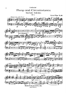 March No.1 (Pomp and Circumstance Marches, Op.39) by E. Elgar on MusicaNeo