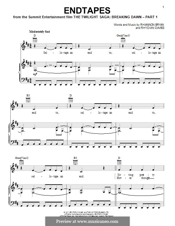 Endtapes (The Joy Formidable) by D. Bryan, R. Dafydd on MusicaNeo