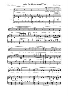 Under the Greenwood Tree by R. Errington - sheet music on MusicaNeo